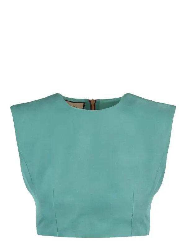 Gucci Cropped Sleeveless Top - Light Blue