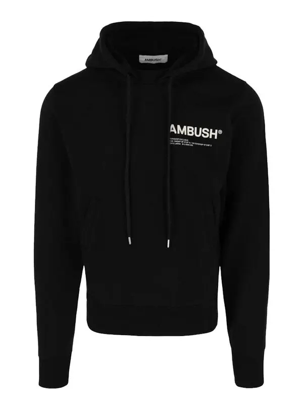 AMBUSH Wksp Logo-print Hoodie - Black