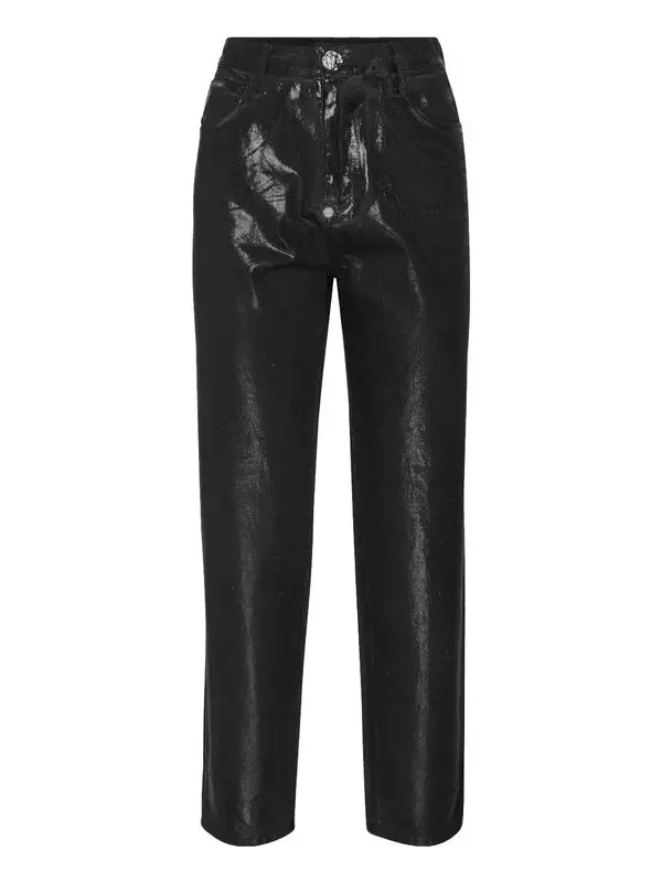 Philipp Plein Coated-finish Trousers - Black