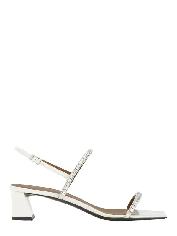 GIUSEPPE ZANOTTI 45mm Crystal Embellished Sandals - White