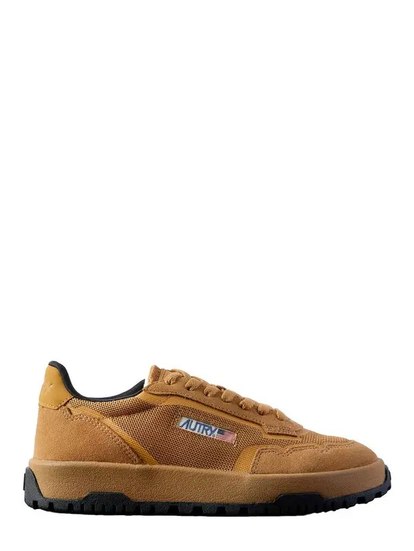 AUTRY Wildpace Suede-trimmed Sneakers - Brown