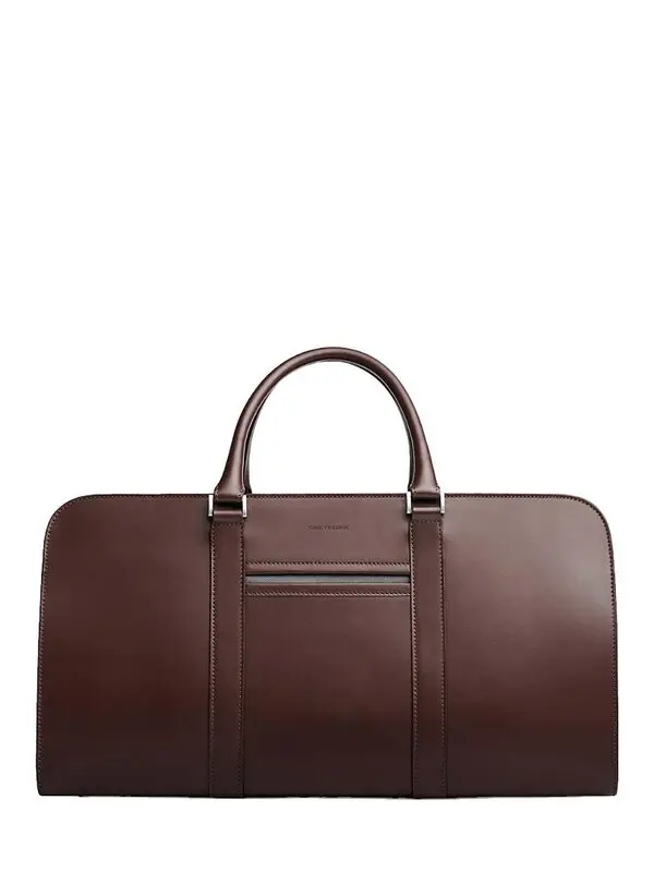 CARL FRIEDRIK Palissy Leather Weekend Bag - Chocolate