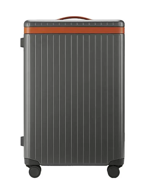 CARL FRIEDRIK The Check In Wheeled Suitcase - Grey/cognac