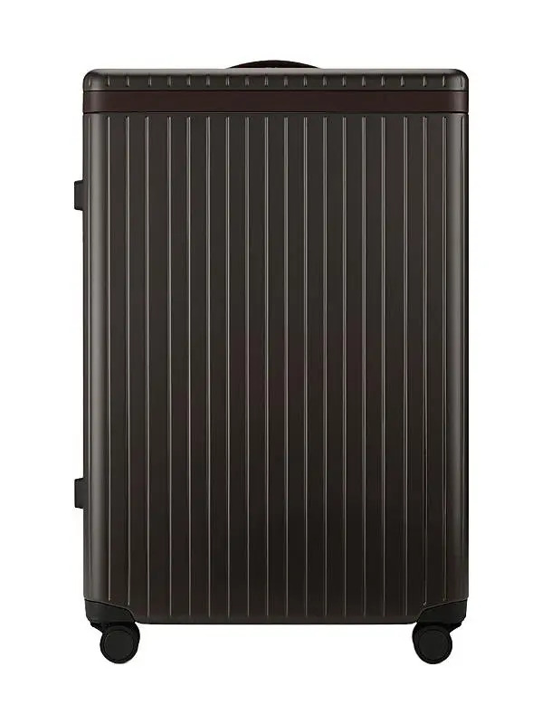 CARL FRIEDRIK The Large Check In Spinner Suitcase - Chocolate