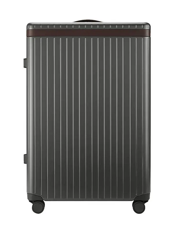 CARL FRIEDRIK The Large Check In Spinner Suitcase - Grey/chocolate