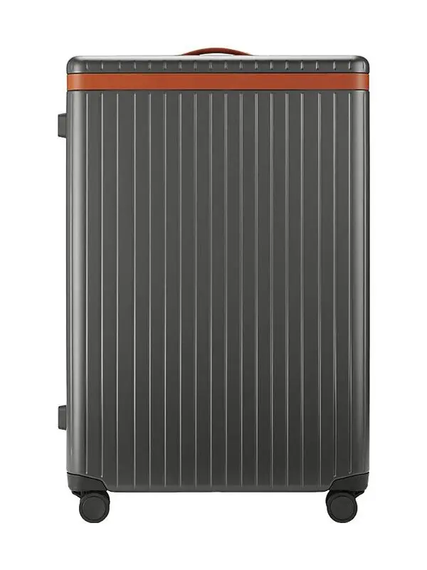 CARL FRIEDRIK The Large Check In Spinner Suitcase - Grey/cognac