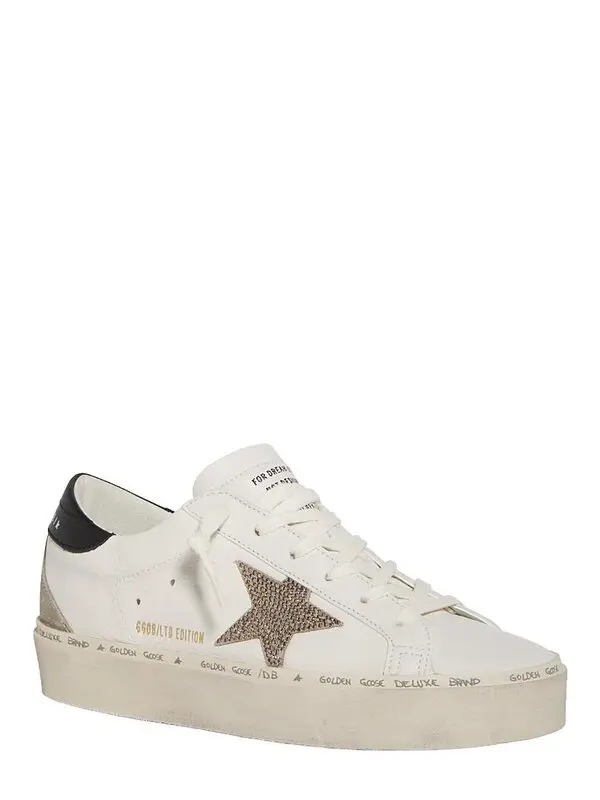 GOLDEN GOOSE Hi Star Low Top Sneakers - White/biege