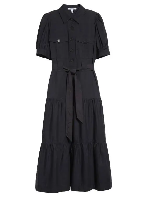 Derek Lam 10 Crosby Buffy Cotton Utility Dress - Black