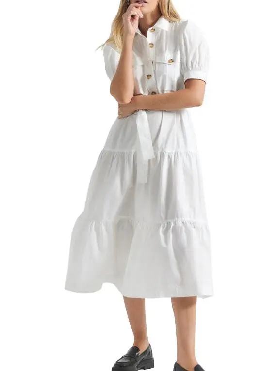 Derek Lam 10 Crosby Buffy Cotton Utility Dress - White