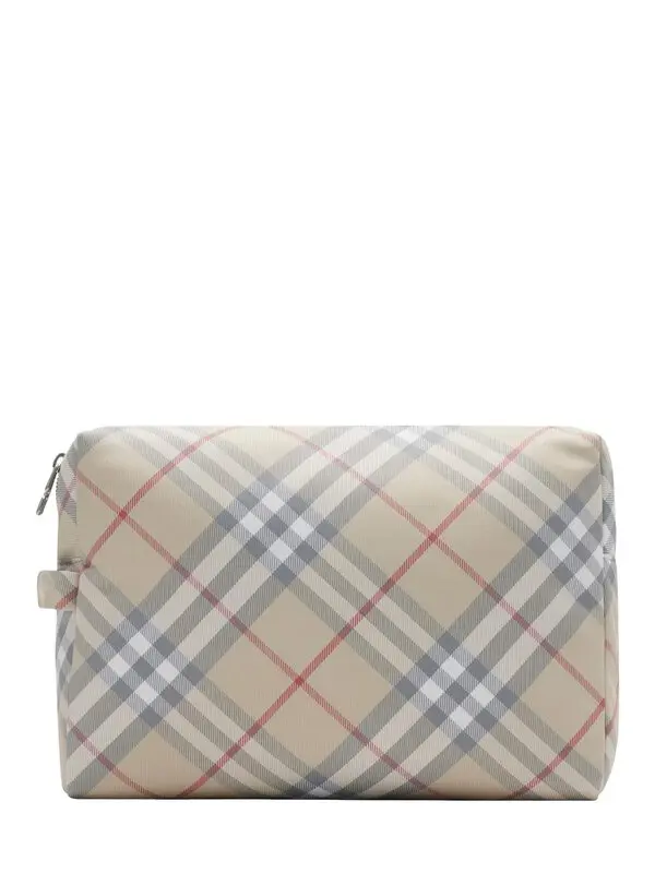 Burberry Check Baby Changing Pouch - Pale Stone