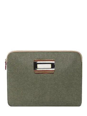 K'AI & VROSI Zipped Canvas Laptop Casefor 13 - Green