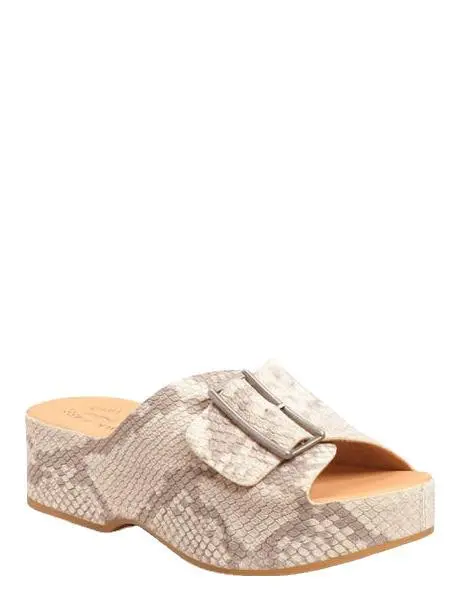 Kork-Ease® York Platform Slide Sandal - Taupe Snake
