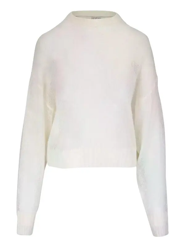 Brunello Cucinelli Drop-shoulder Jumper - White