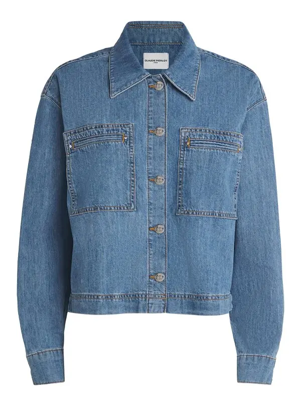 Claudie Pierlot Denim Trucker Jacket - Blue
