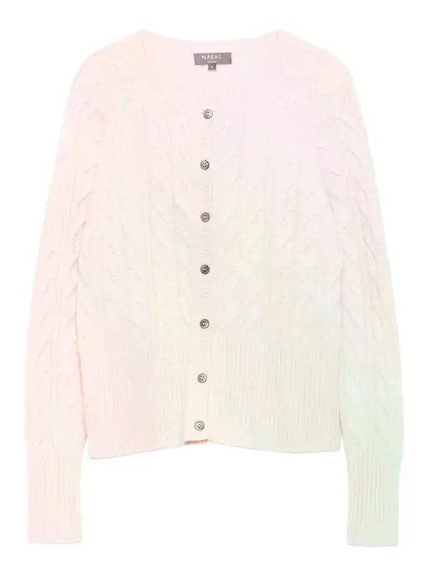 N.peal Myla Cable Knit Cardigan - Pink