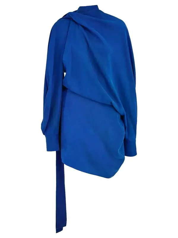 FERRAGAMO Asymmetric Mini Dress - Blue