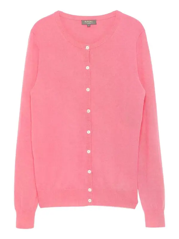N.peal Olivia Round Neck Cardigan - Pink