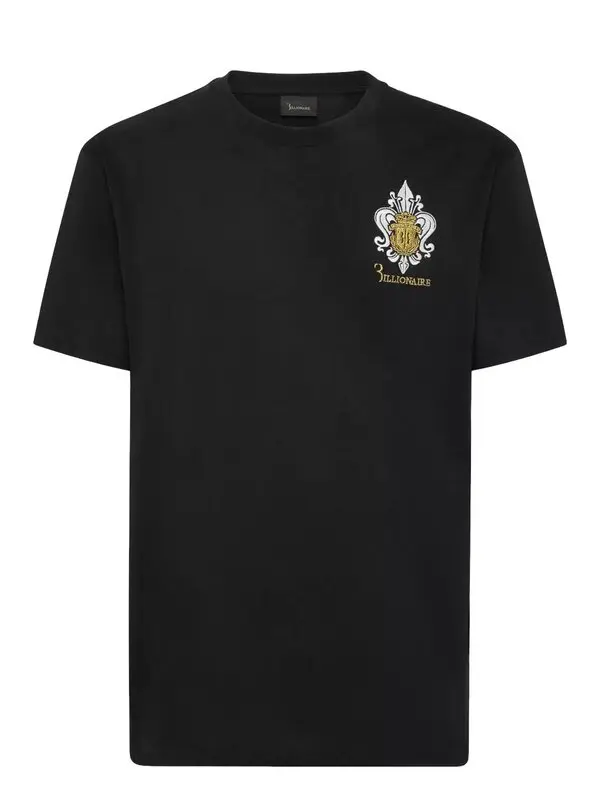 BILLIONAIRE Fleur-de-lis T-shirt - Black