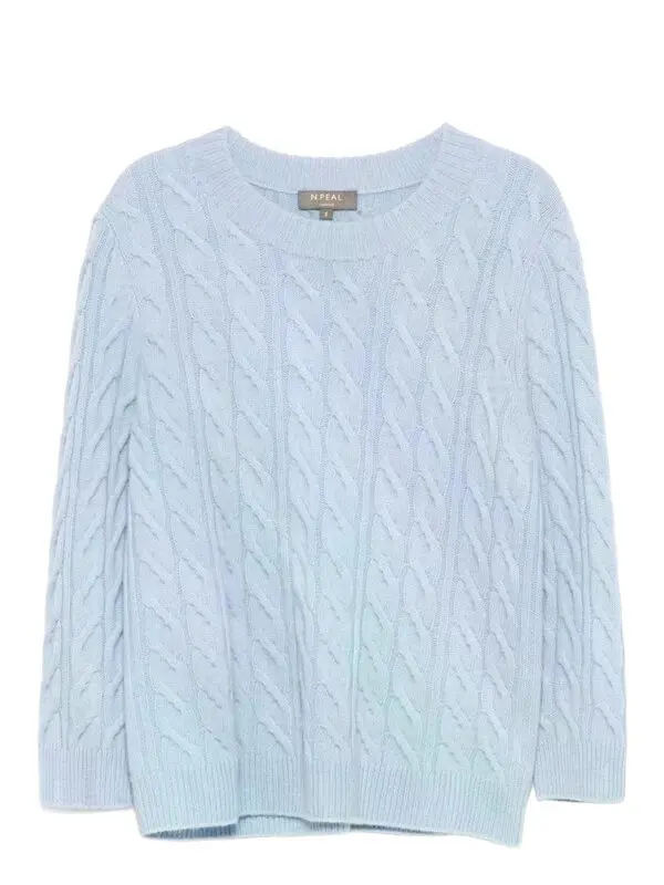 N.peal Emilia Cable Knit Jumper - Blue