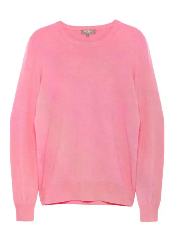 N.peal Evie Classic Round Neck Jumper - Pink