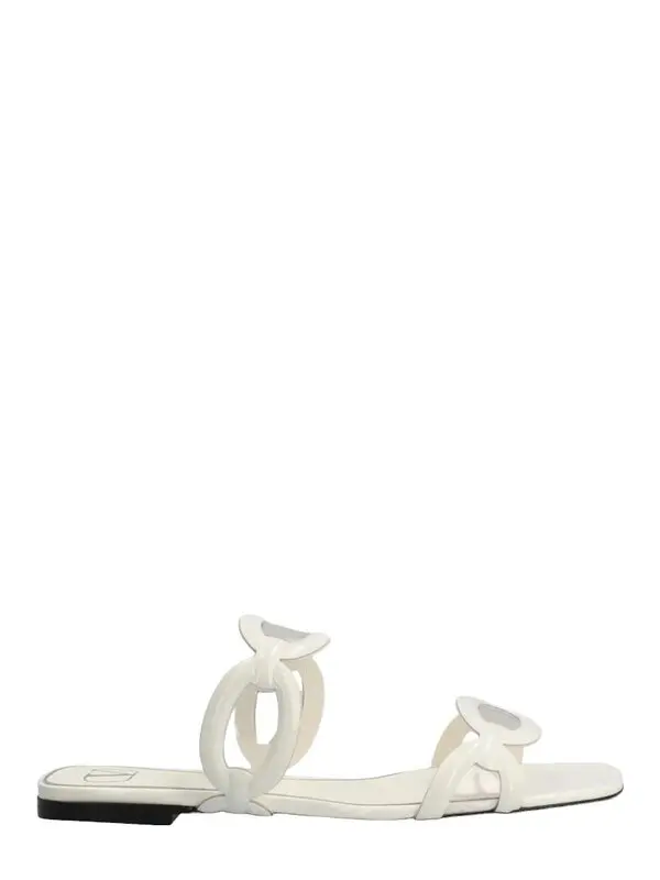 Valentino Garavani Square Toe Slip-on Slides - Ivory