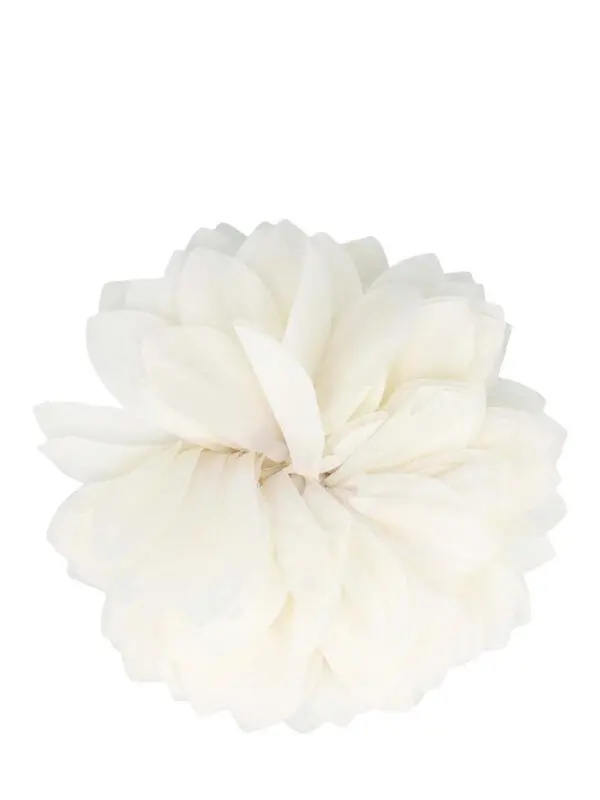 Gucci Flower Silk Brooch - White