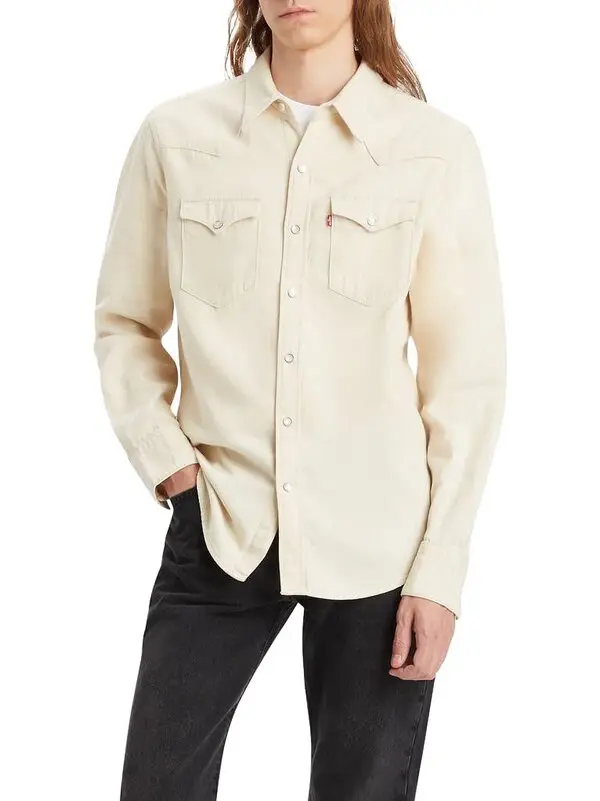 LEVI'S Barstow Western Standard Denim Snap-up Shirt - Eddlyn Ecru