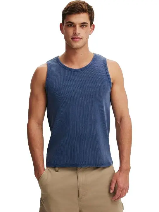 COTTON ON Ribbed Tank Top - True Navy Wash