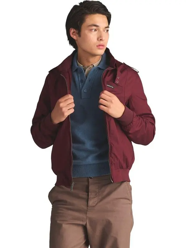 MEMBERS ONLY Iconic Racer Jacket With Quilted Lining - Burgundy