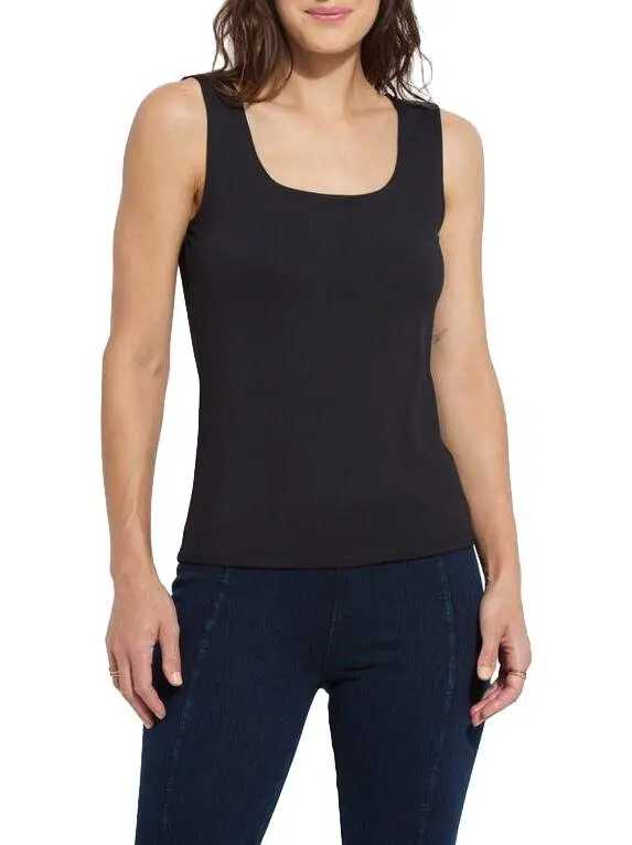 Lyssé Essentials Evie Scoop Neck Tank - Black
