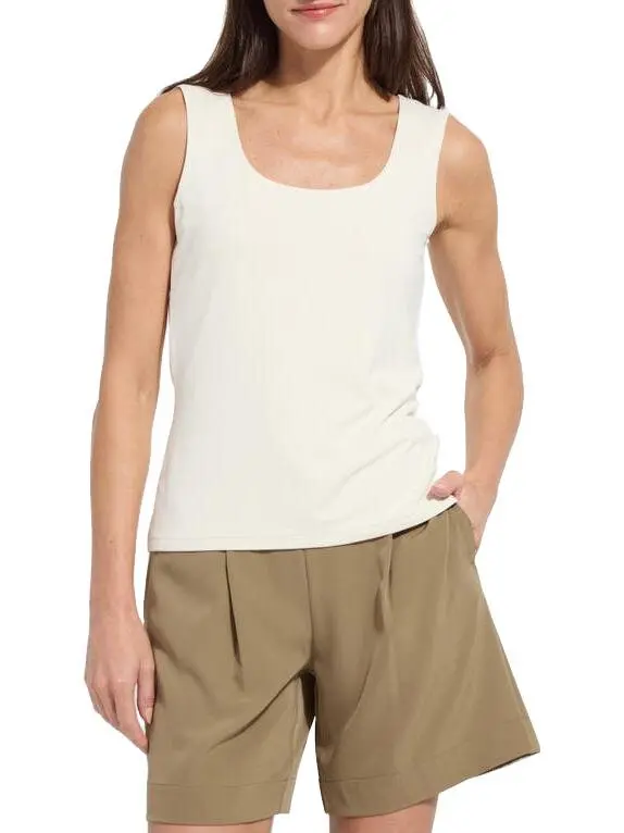 Lyssé Essentials Evie Scoop Neck Tank - Macadamia