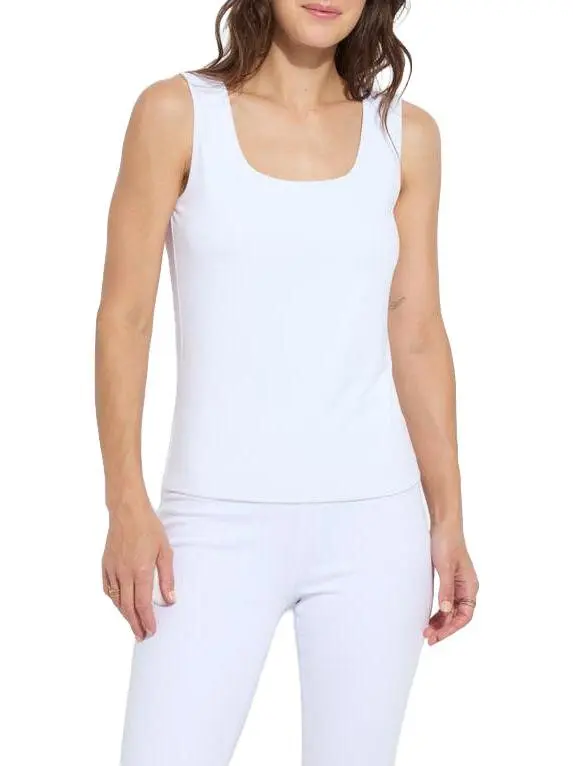Lyssé Essentials Evie Scoop Neck Tank - White