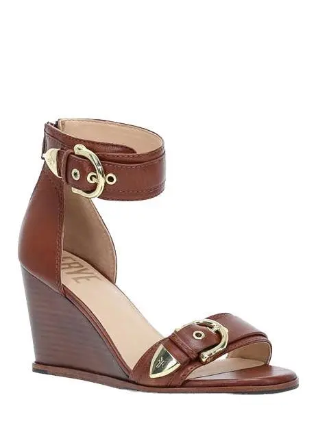 Frye Rachel Ankle Strap Wedge Sandal - Cinnamon