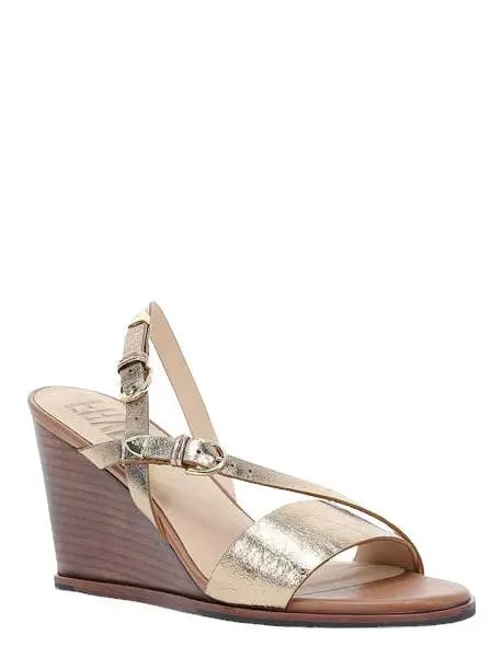 Frye Rachel Slingback Wedge Sandal - Dark Gold