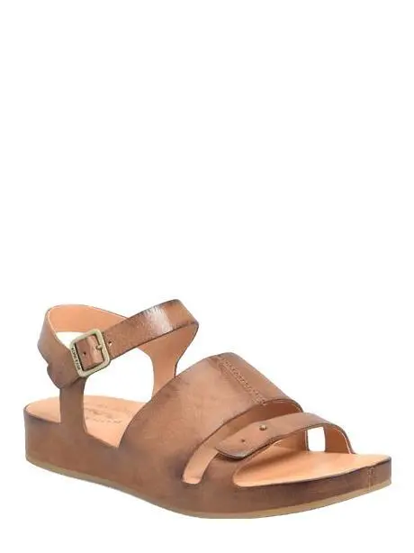 KORK-EASE® Mona Leather Sandals - Brown Leather