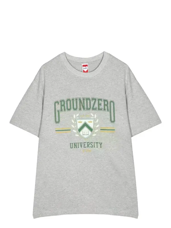 GROUND ZERO University Logo T-shirt - Grey
