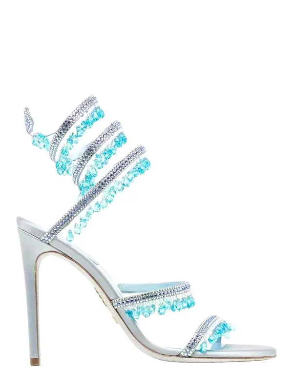 Rene Caovilla Crystal-embellished Sandals - Blue