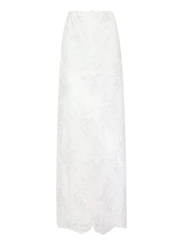 MACGRAW Calligraphy Floor-length Skirt - Neutrals