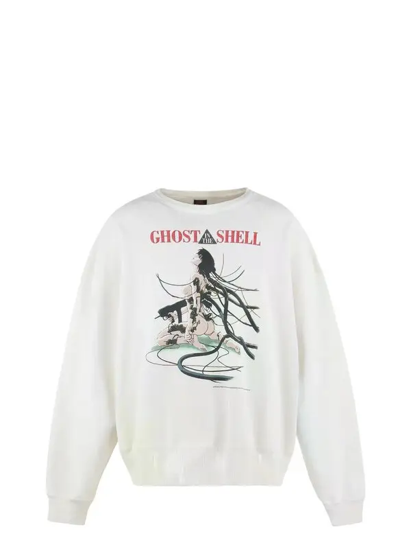 SAINT MXXXXXX Graphic-print Crewneck Sweatshirt - White
