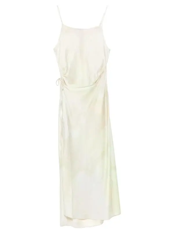 FENG CHEN WANG Satin-finish Midi Dress - White