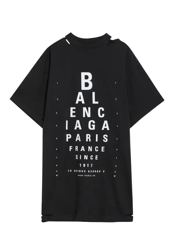 Balenciaga Optical Oversized T-shirt - Black