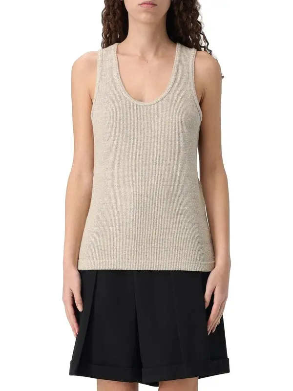 Bottega Veneta Ribbed Tank Top - Beige