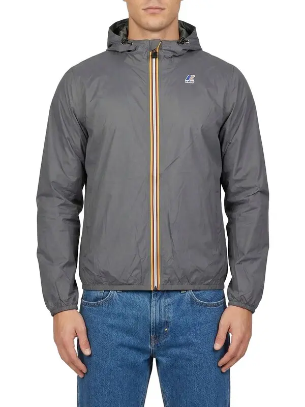 K-WAY Hooded Windbreaker Jacket - Grey