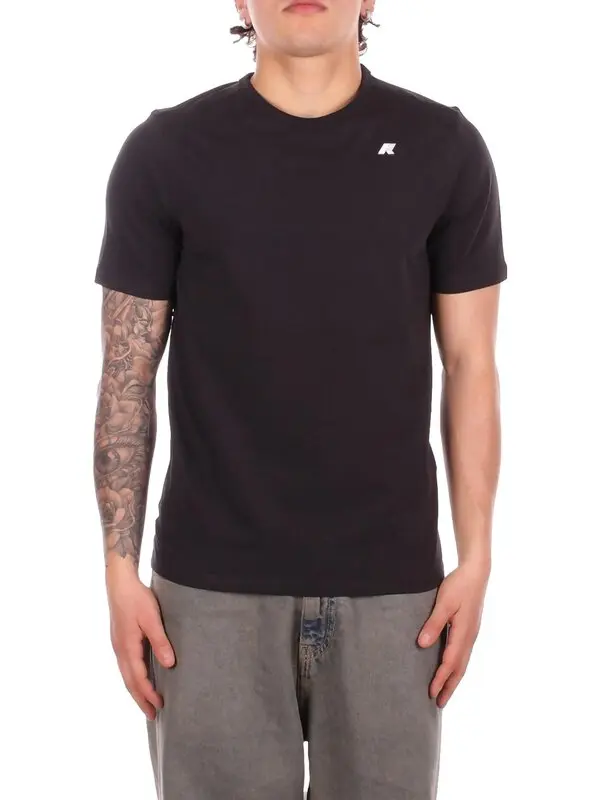 K-WAY Cotton T-shirt With Logo By - Black