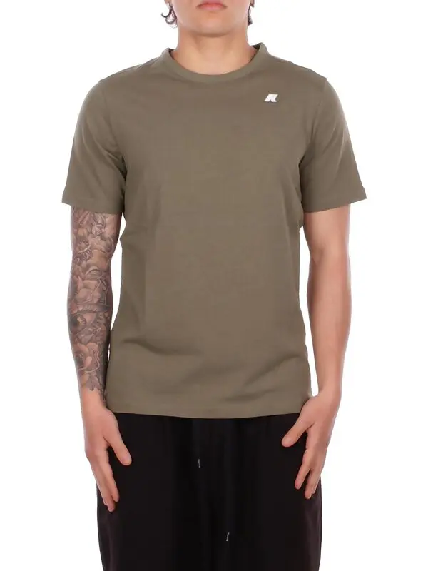 K-WAY Cotton T-shirt With Logo By - Green