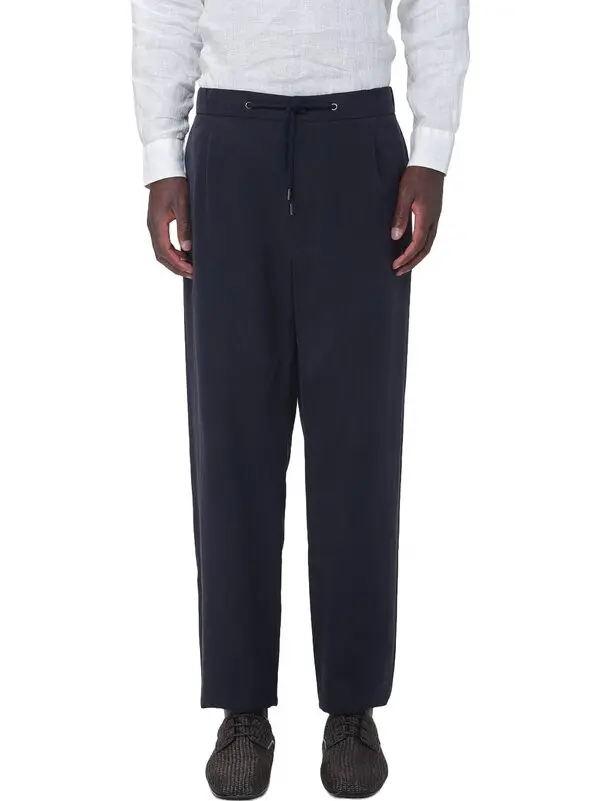 Giorgio Armani Tailored Drawstring Trousers - Blue
