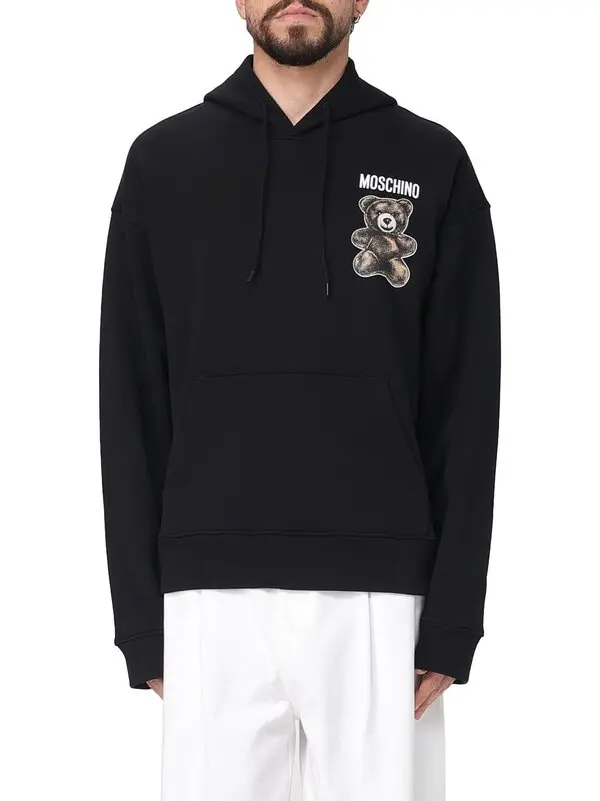 Moschino Teddy Bear Graphic Hoodie - Black