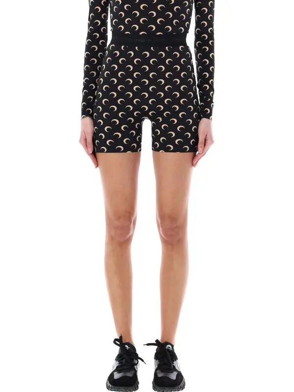MARINE SERRE Moon Print Shorts - Black
