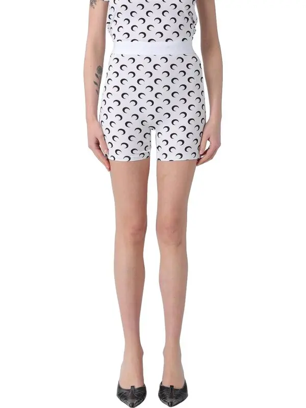 MARINE SERRE Moon Print Shorts - White