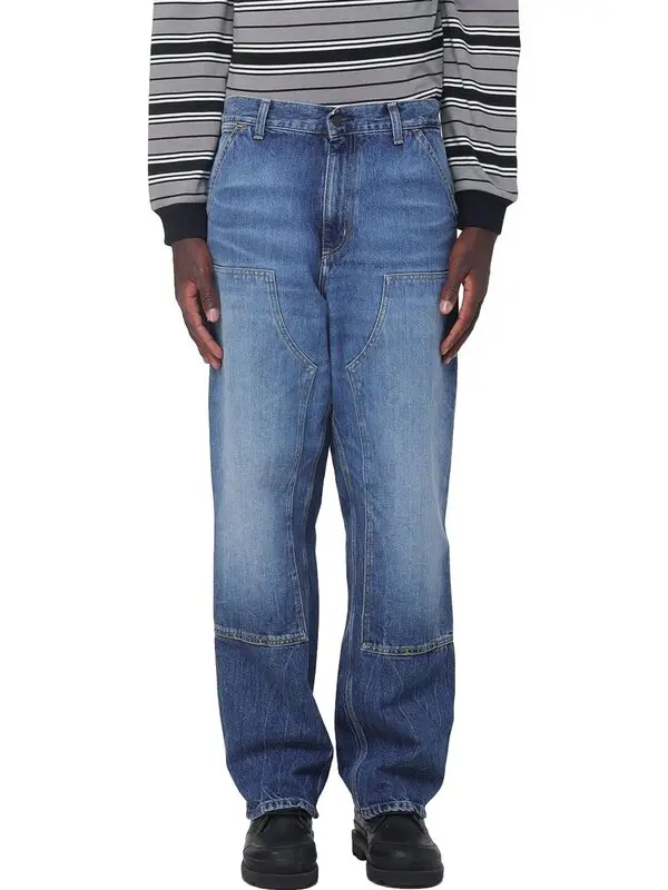 Carhartt Work In Progress Double Knee Straight-leg Jeans - Navy